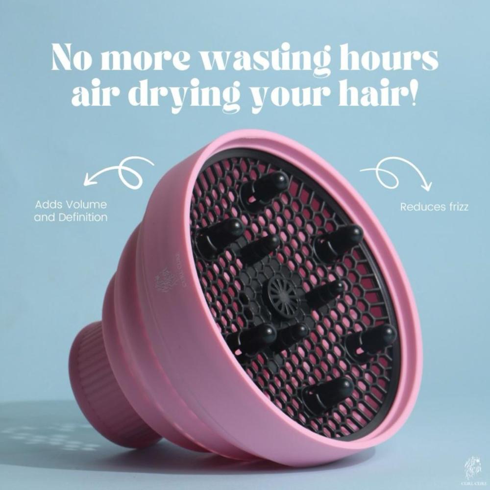 Curl Cure Pink Collapsible Curly Hair Diffuser | CurlCure.in – Curl Care